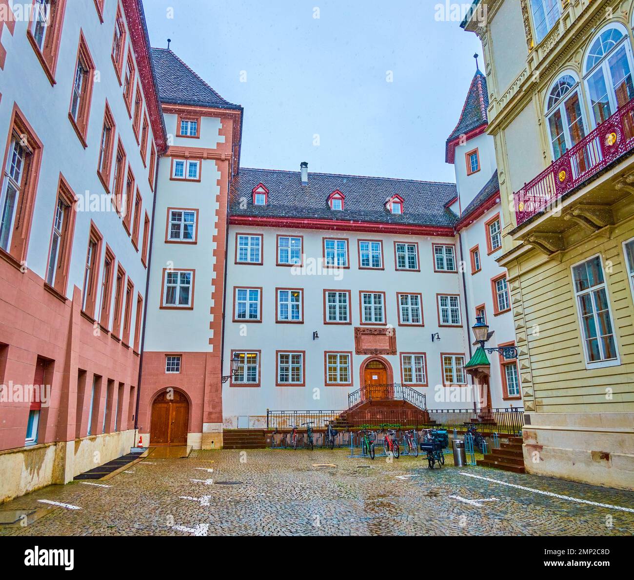 The courtyard of Departement of Transportation and Construction Basel ...