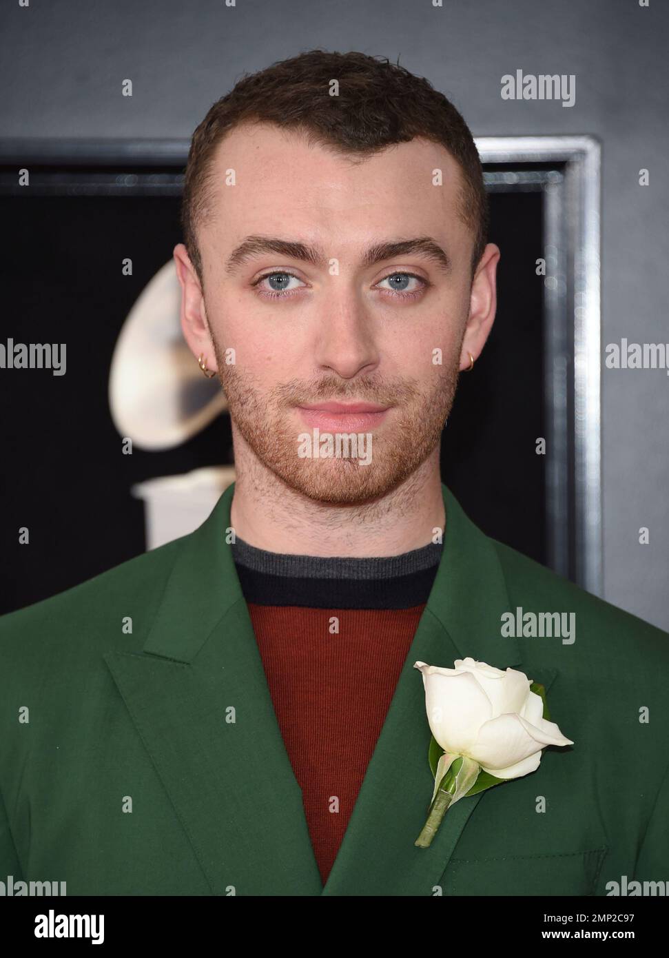 Sam Smith arrives at the 60th annual Grammy Awards at Madison Square ...