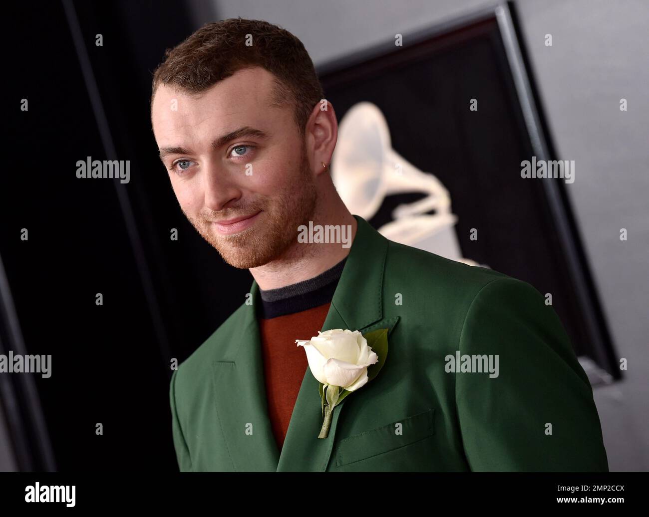 Sam Smith arrives at the 60th annual Grammy Awards at Madison Square ...