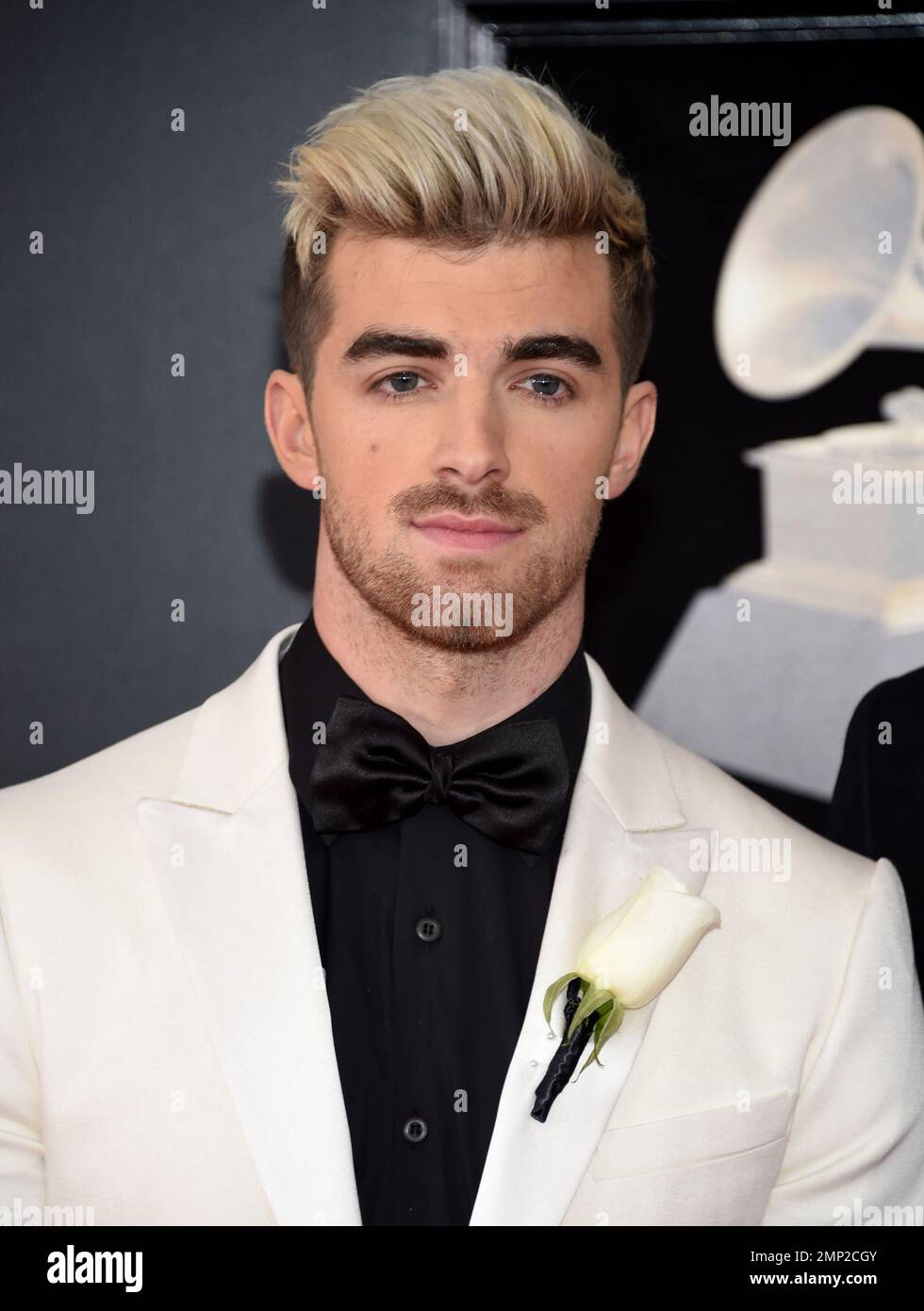 Andrew Taggart of The Chainsmokers arrives at the 60th annual Grammy ...