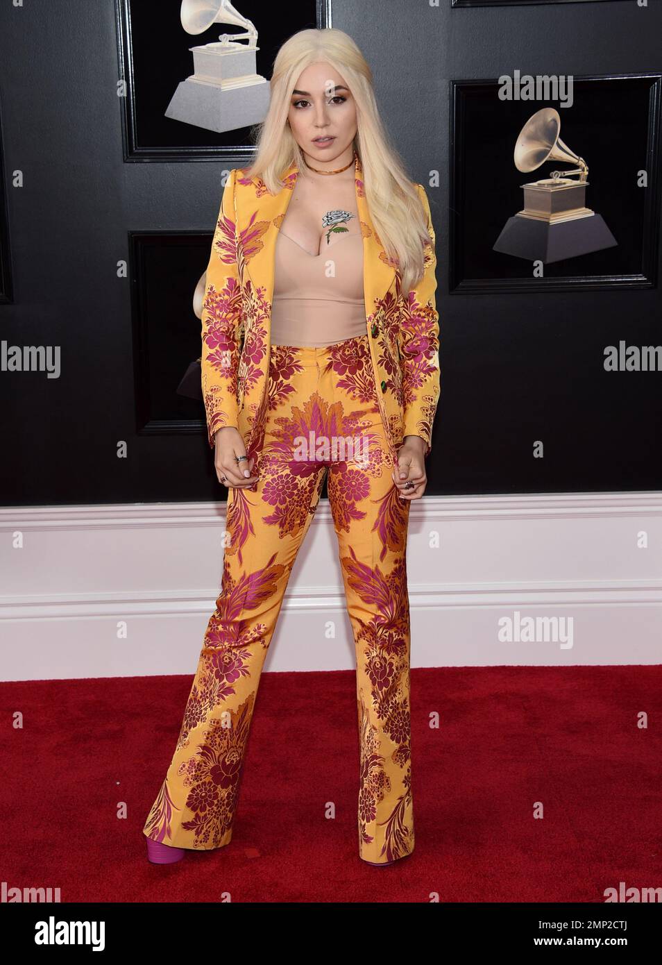Ava Max arrives at the 60th annual Grammy Awards at Madison Square ...