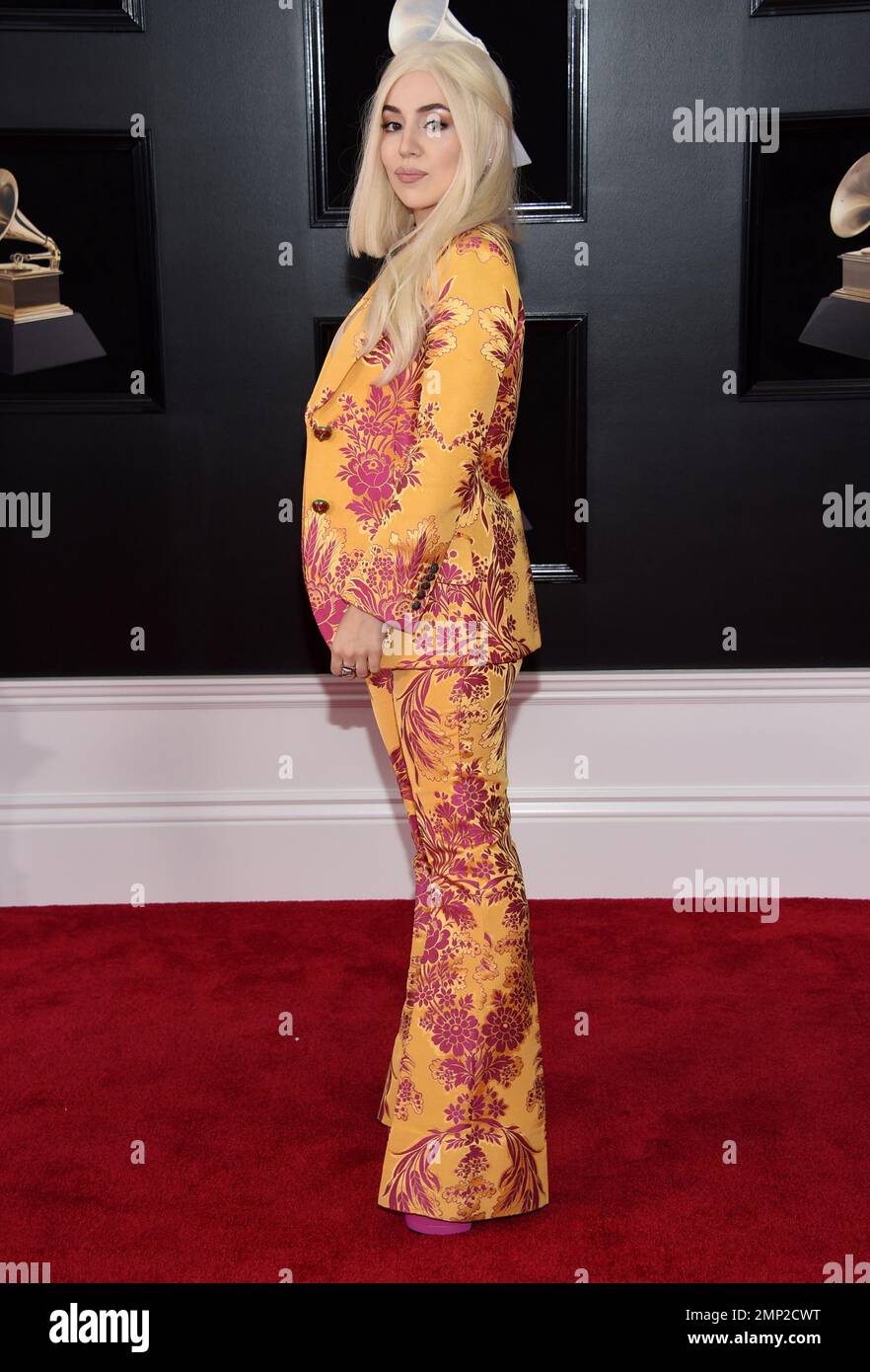 Ava Max arrives at the 60th annual Grammy Awards at Madison Square ...