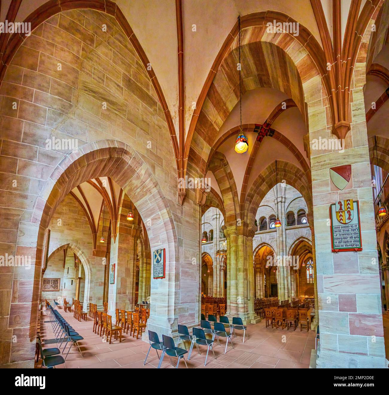 BASEL, SWITZERLAND - APRIL 1, 2022: Panorama of the prayer hall of ...