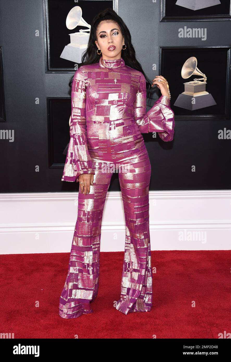 Kali Uchis arrives at the 60th annual Grammy Awards at Madison Square ...