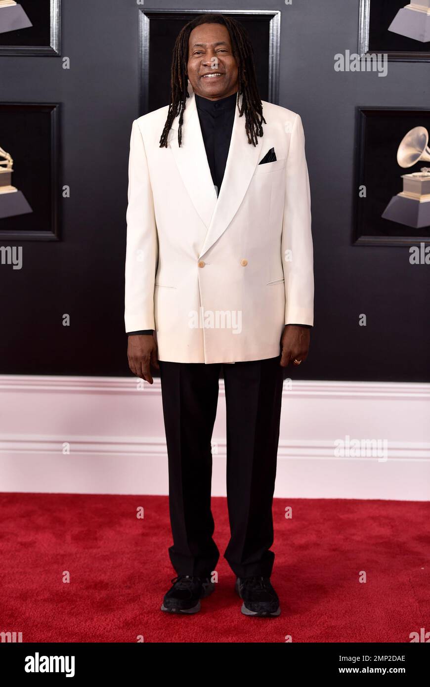 Jimmy Douglass arrives at the 60th annual Grammy Awards at Madison ...