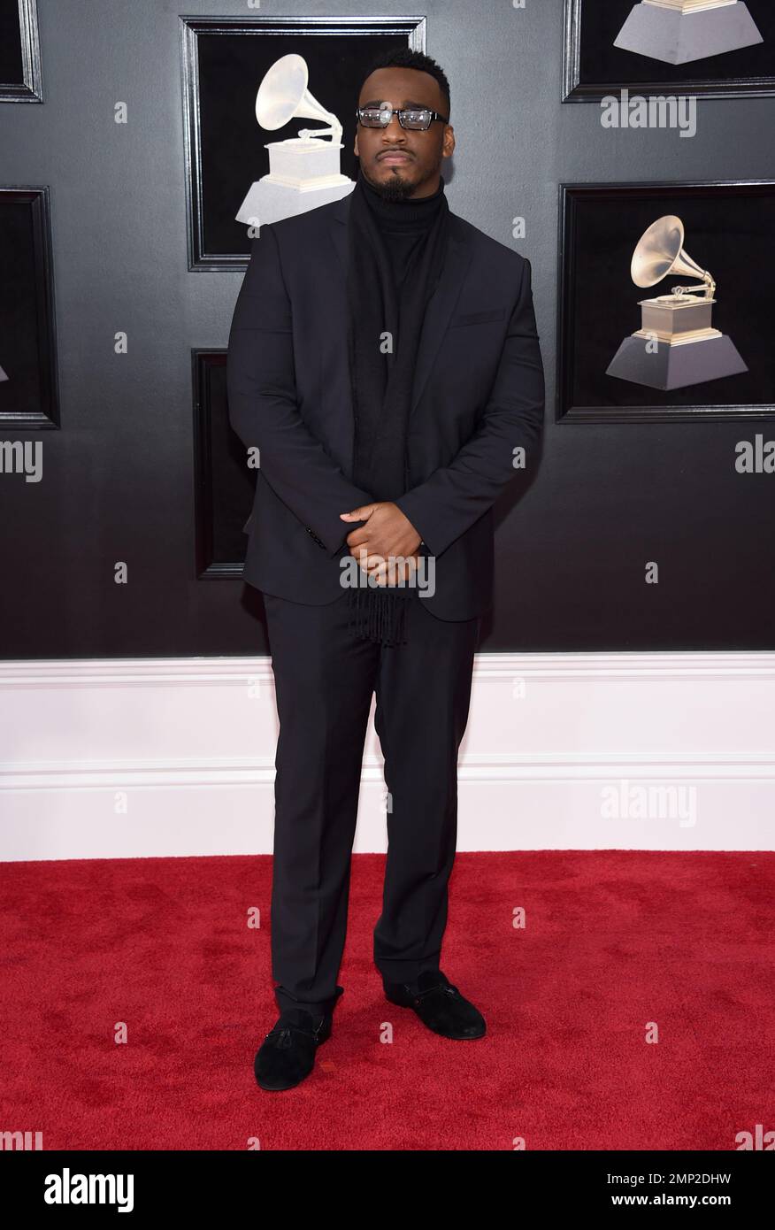 David Bloom arrives at the 60th annual Grammy Awards at Madison Square ...