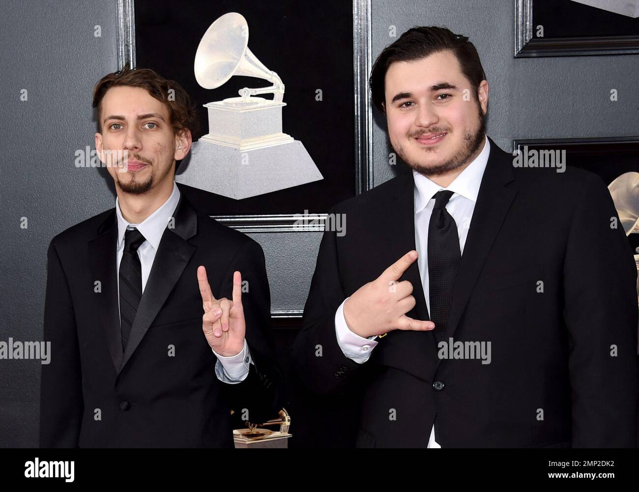 Smle arrives at the 60th annual Grammy Awards at Madison Square Garden ...