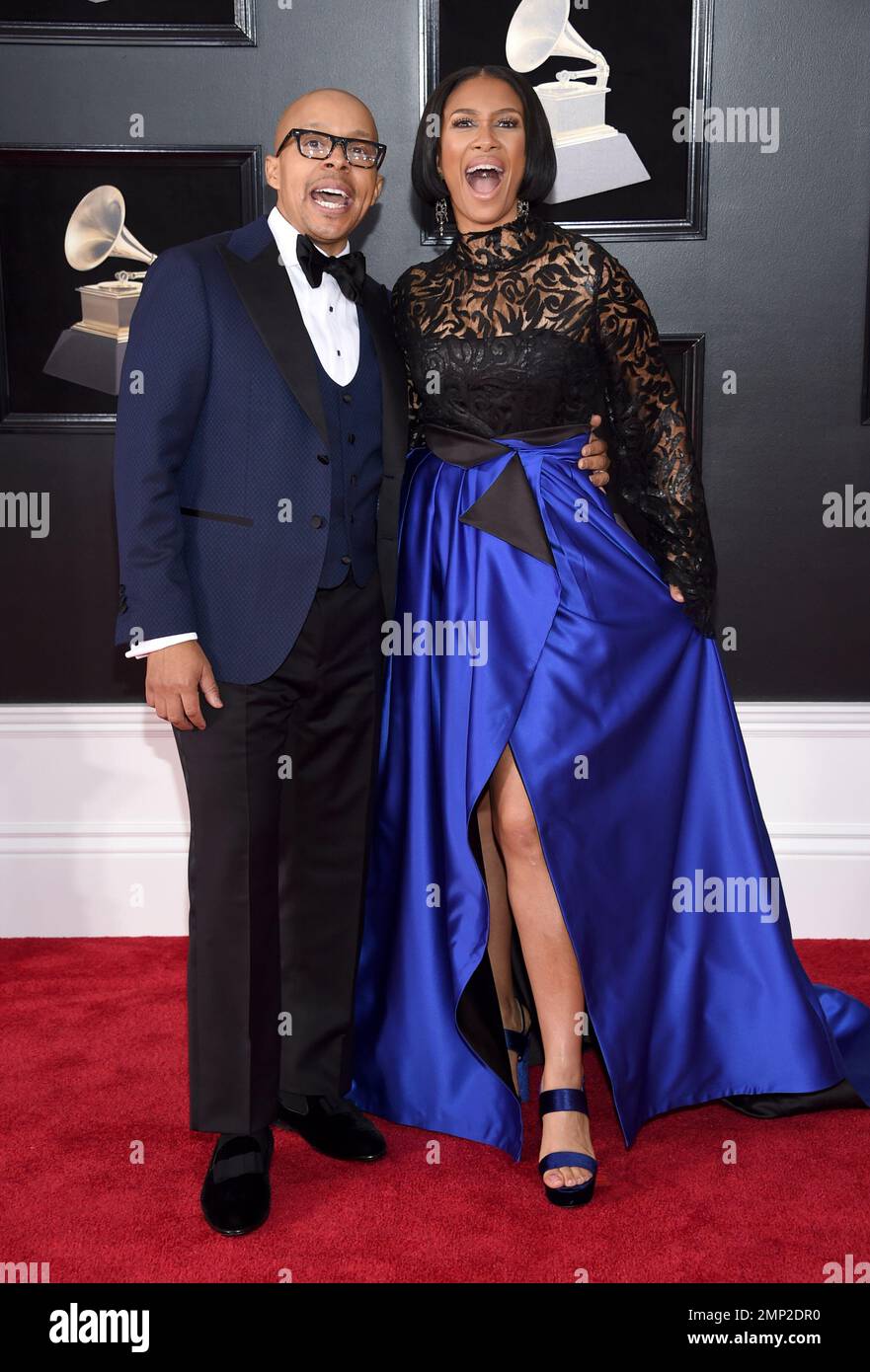 Marcus Baylor, left, and Jean Baylor of The Baylor Project arrive at ...