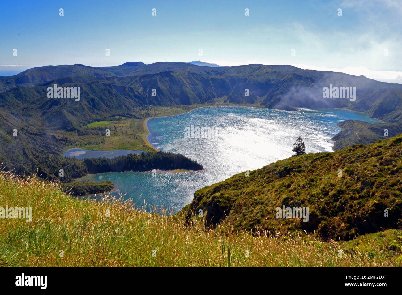 Portugal, Azores Islands, Sao Miguel: Lagoa do Fogo ("Lake of Fire"), a ...