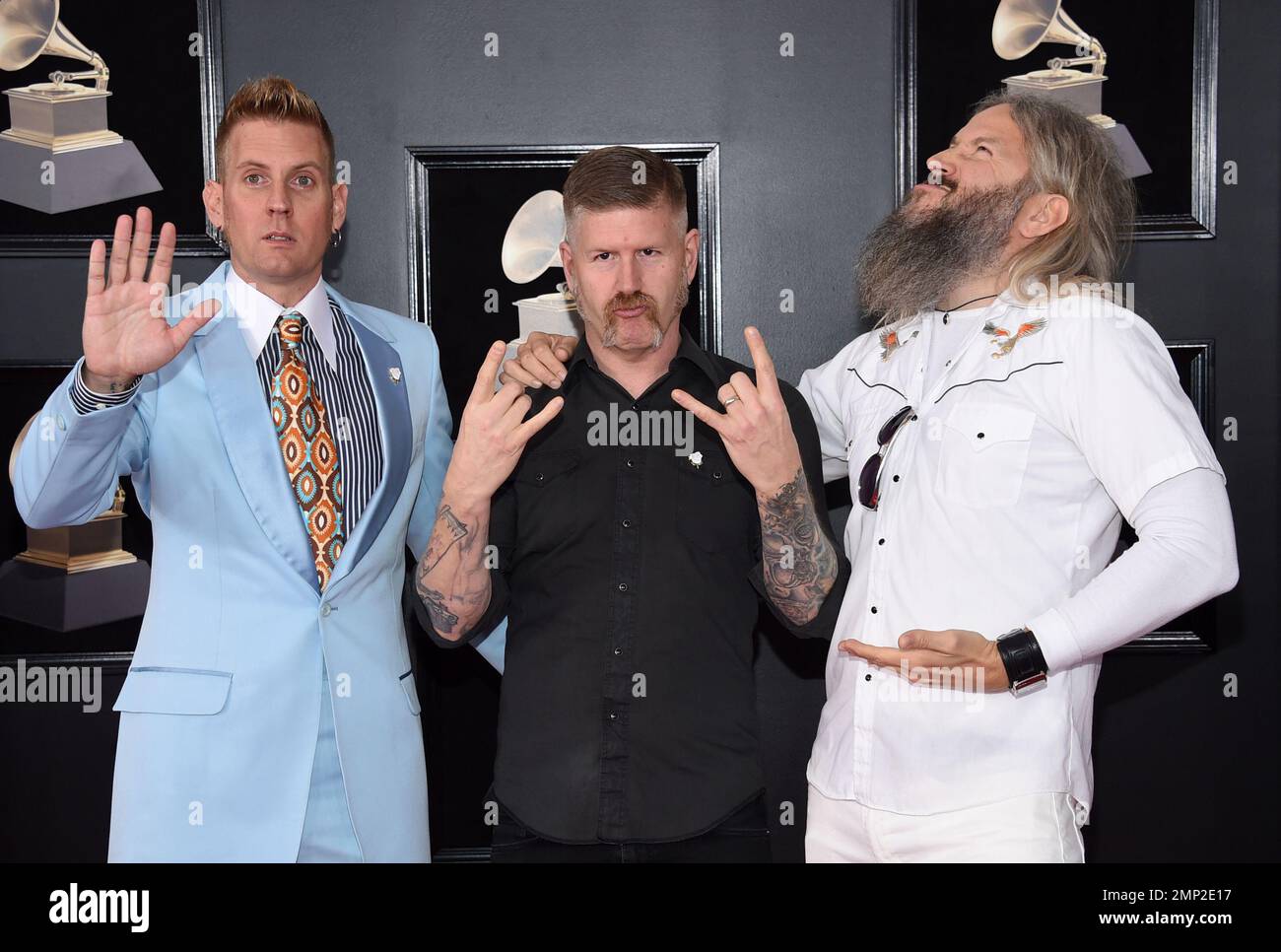 Brann Dailor, from left, Bill Kelliher and Troy Sanders of Mastodon ...