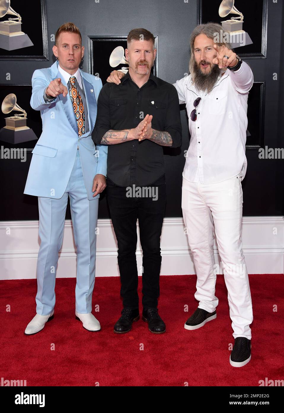 Brann Dailor, from left, Bill Kelliher and Troy Sanders of Mastodon ...