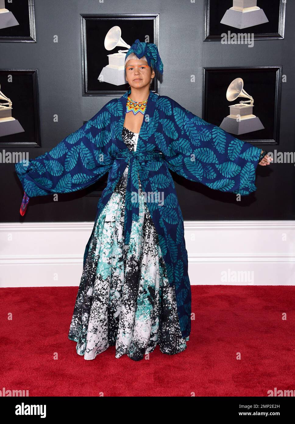Liliana Saumet arrives at the 60th annual Grammy Awards at Madison ...