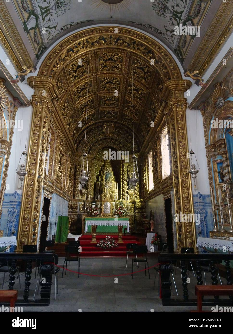 Portugal, Azores Islands, Sao Miguel, Ponta Delgada: extensively gilded ...