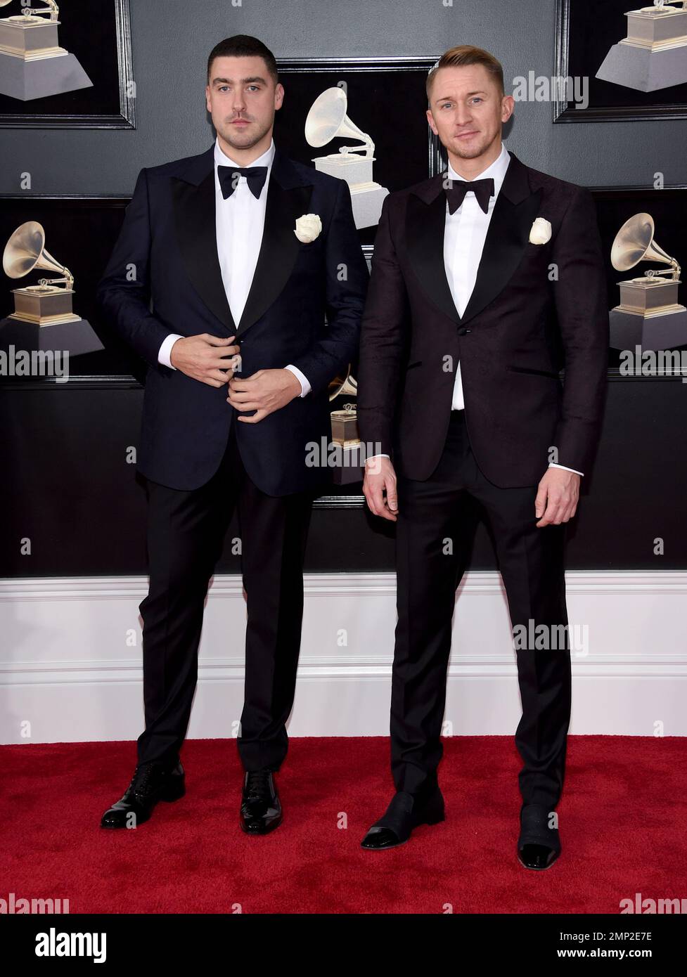 Mike Di Scala, left, and Dave Whelan of CamelPhat arrive at the 60th ...