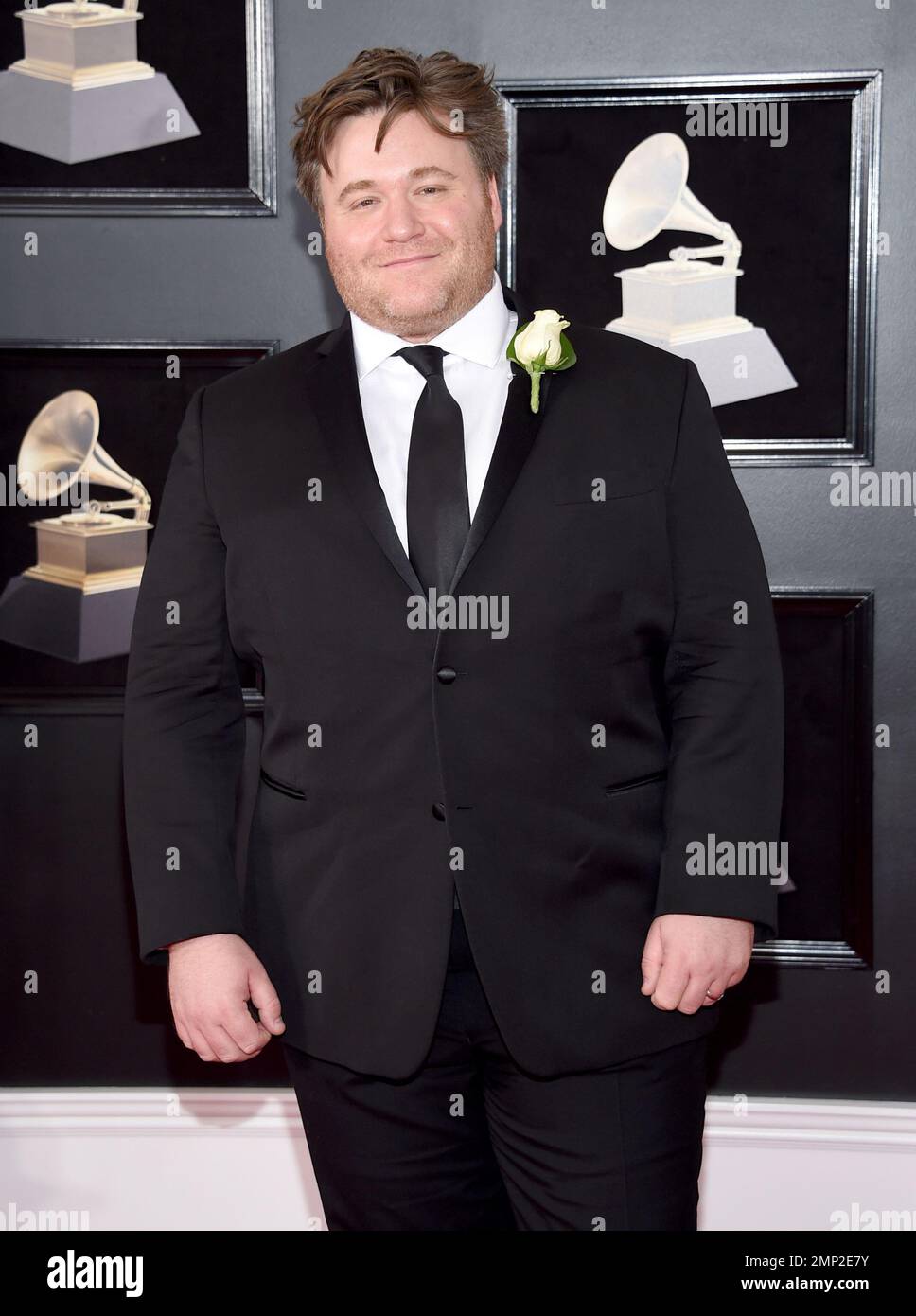 Benjamin Wallfisch arrives at the 60th annual Grammy Awards at Madison ...