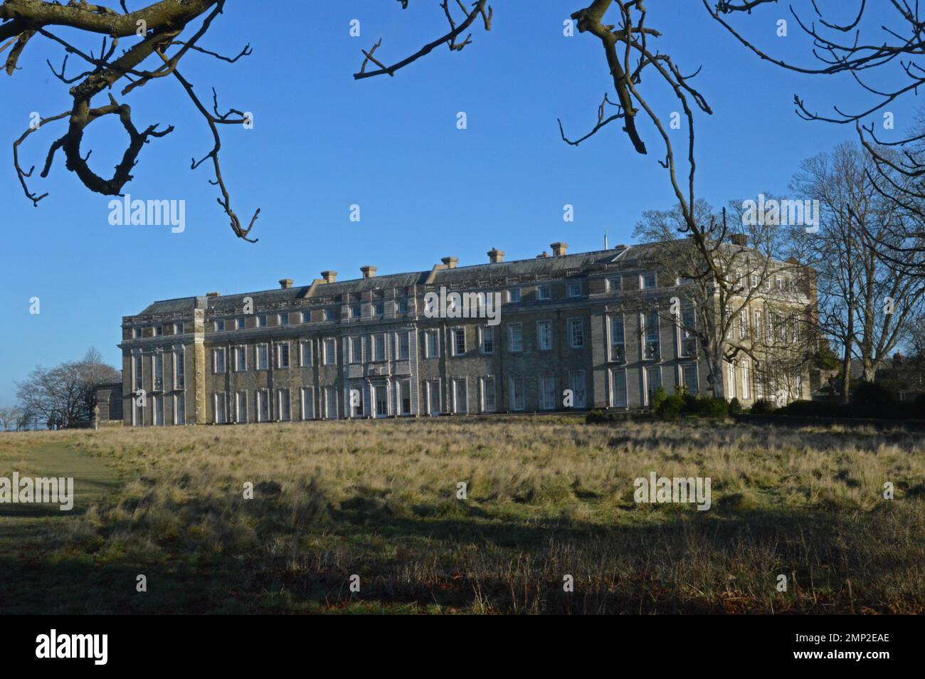 England, West Sussex, Petworth (National Trust): the main facade of ...