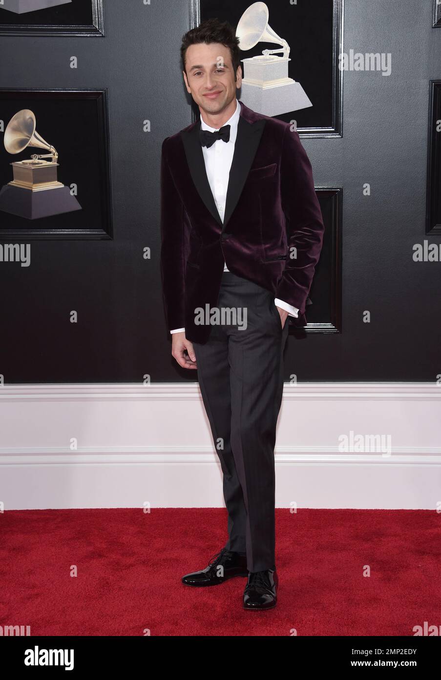 Justin Hurwitz arrives at the 60th annual Grammy Awards at Madison ...