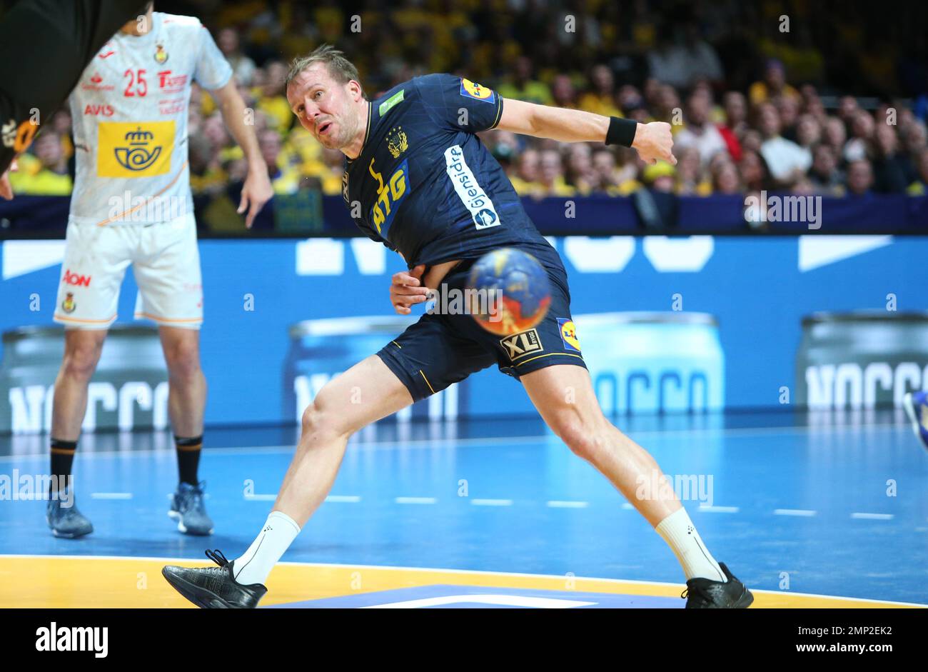 Max Darj of Sweden during the IHF Men's World Championship 2023 ...