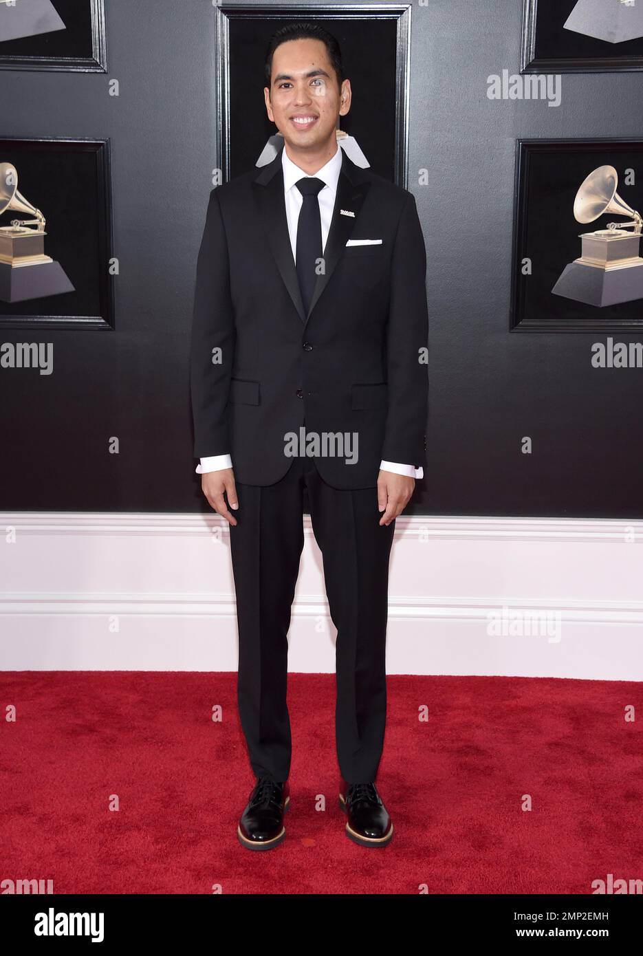 Jason Baum arrives at the 60th annual Grammy Awards at Madison Square ...