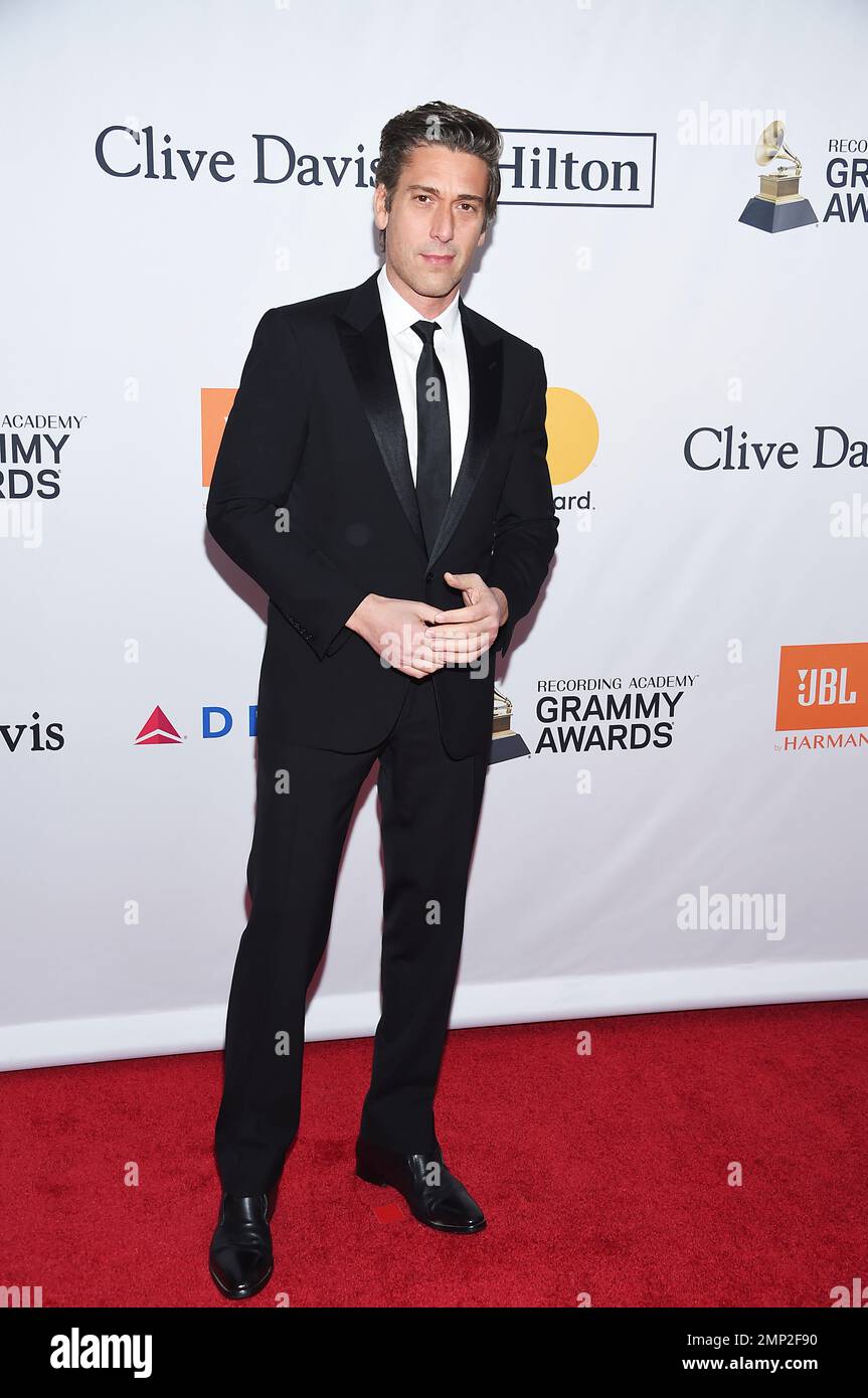 David Muir arrives at the 2018 Pre-Grammy Gala And Salute To Industry ...