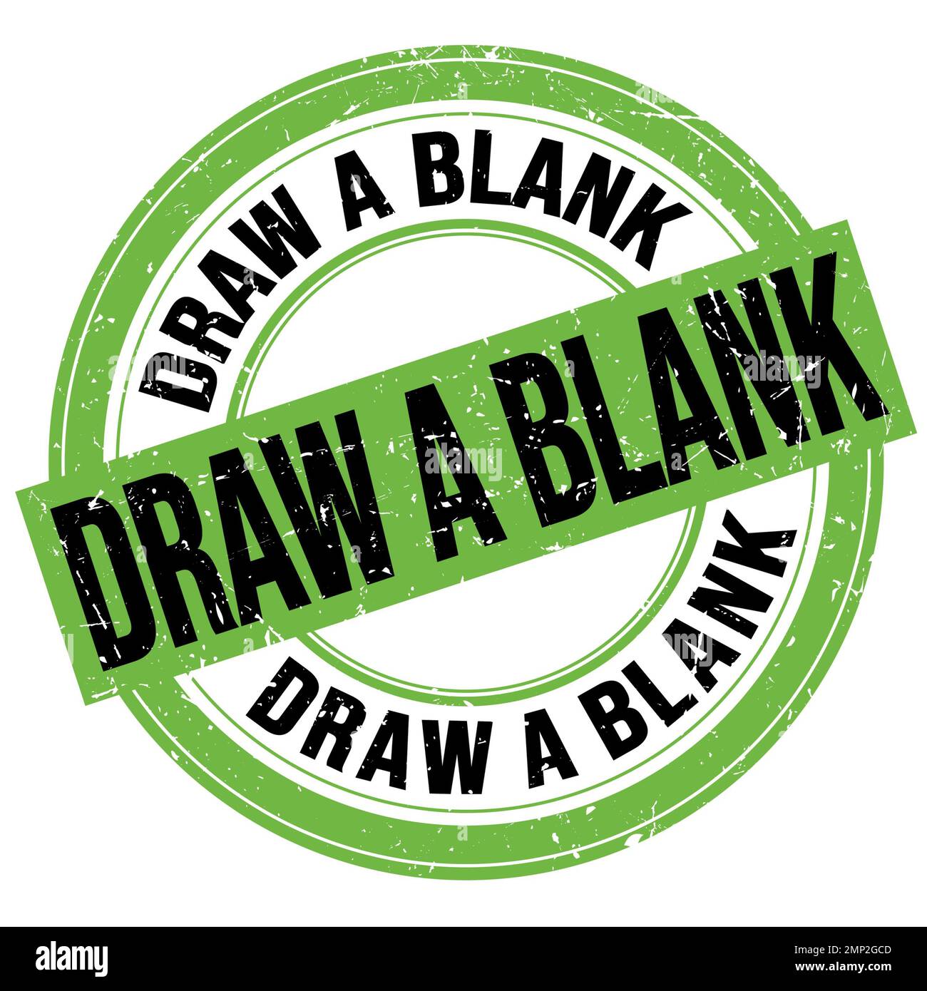 DRAW A BLANK text written on green-black round grungy stamp sign Stock ...