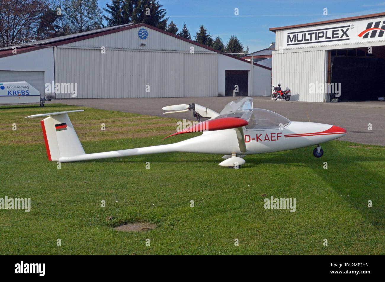 Germany, Baden-Württemberg, Tannheim: D-KAEF powered glider Stock Photo ...