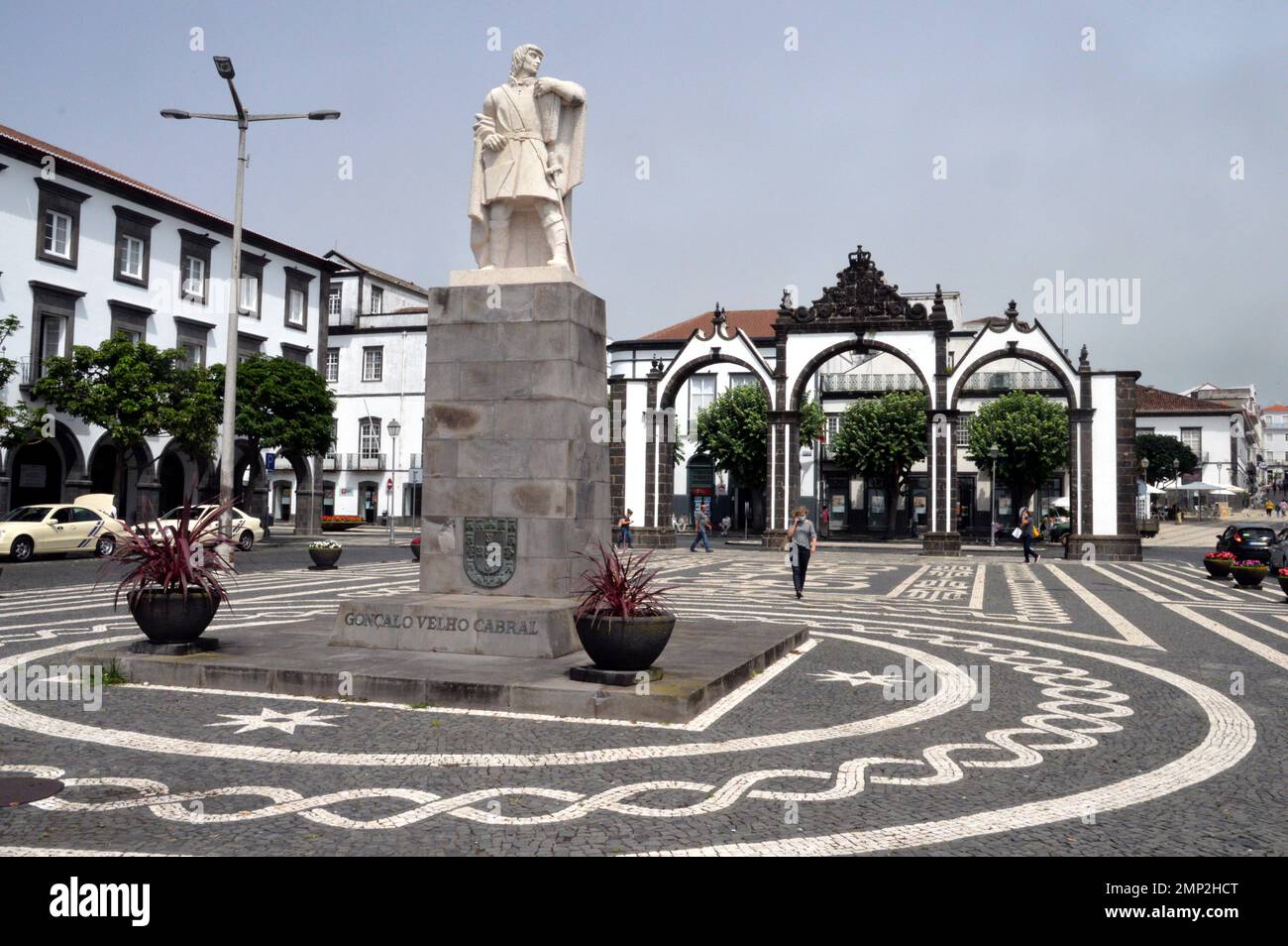 Portugal, Azores Islands, Sao Miguel, Ponta Delgada: the main square ...
