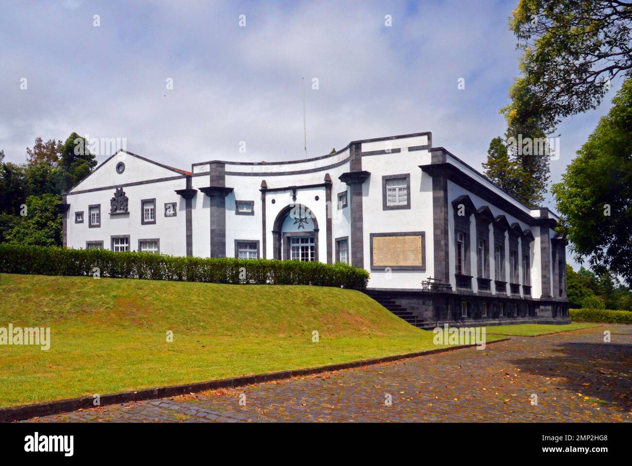 Portugal, Azores Islands, Sao Miguel, Ponta Delgada: the mansion of ...