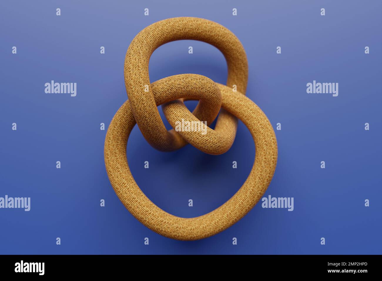 3D illustration of a brown node. Fantastic shape .Simple geometric ...