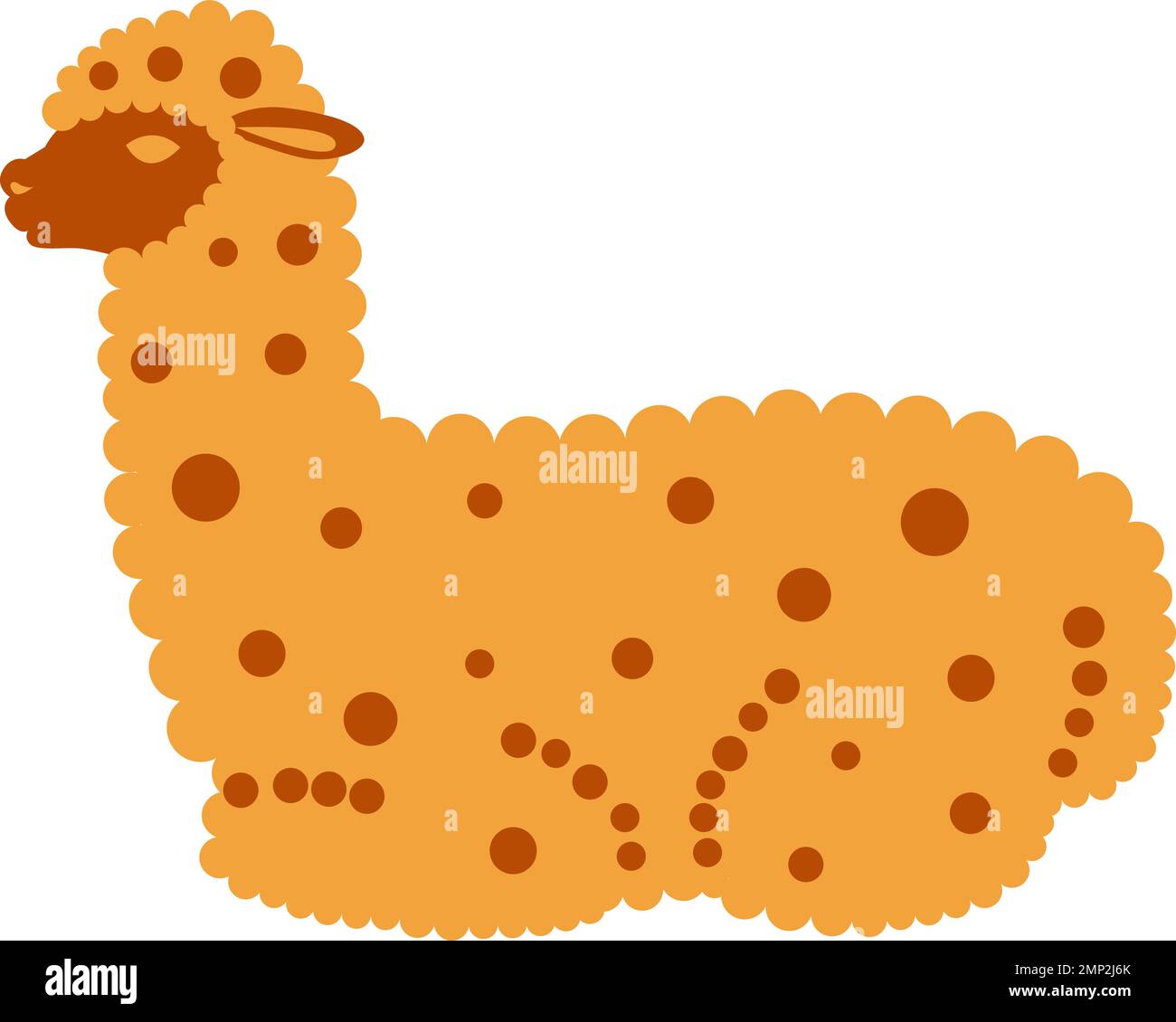 Alpaca, lama. Vector illustration. Isolated on white. Animal from Peru ...