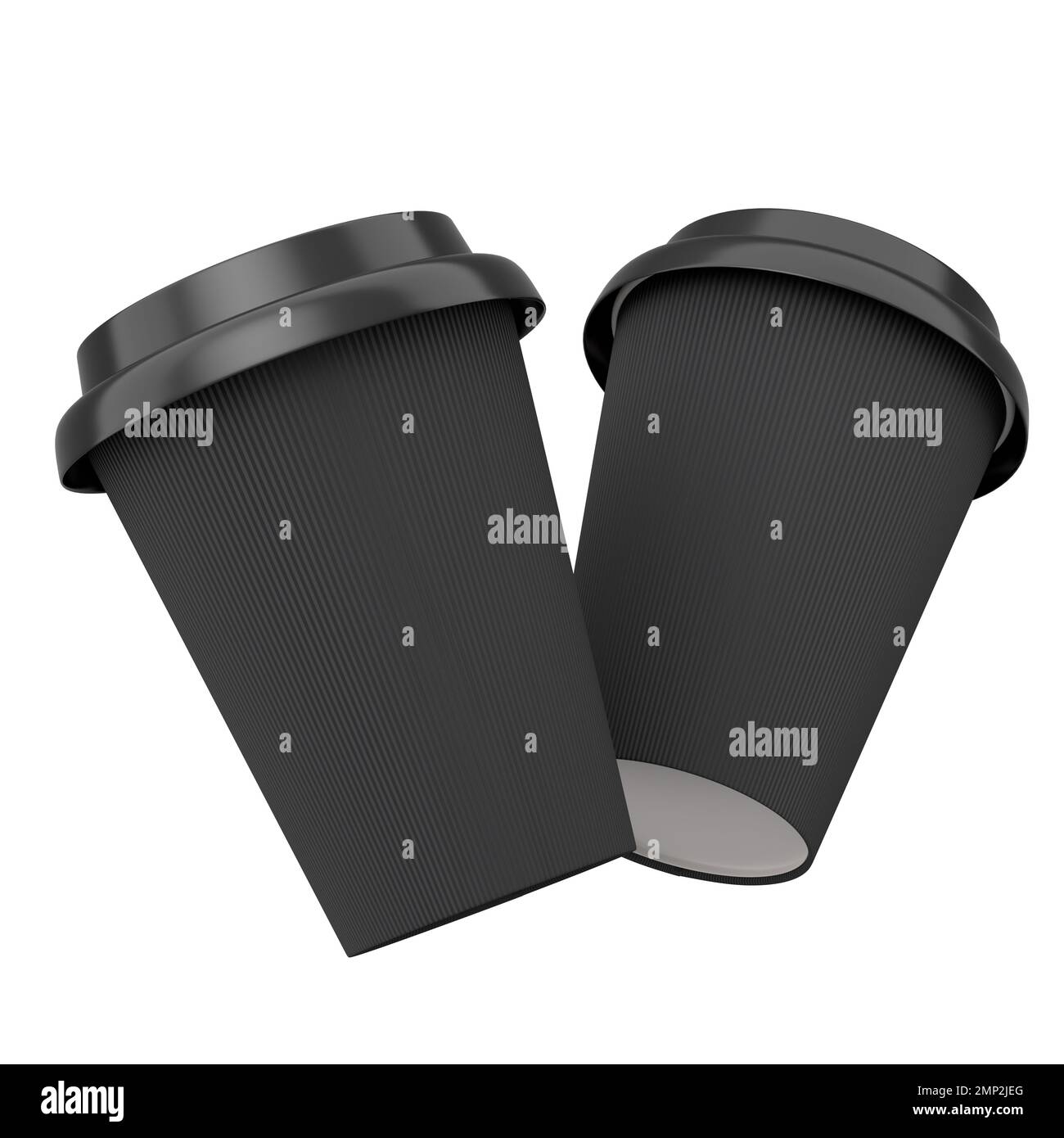 Set of paper coffee cups with cover for cappuccino, americano, espresso ...