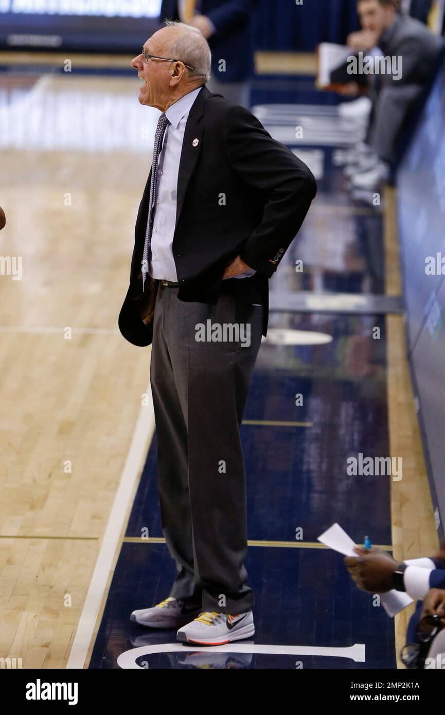 Syracuse head coach Jim Boeheim during the second half of an NCAA ...