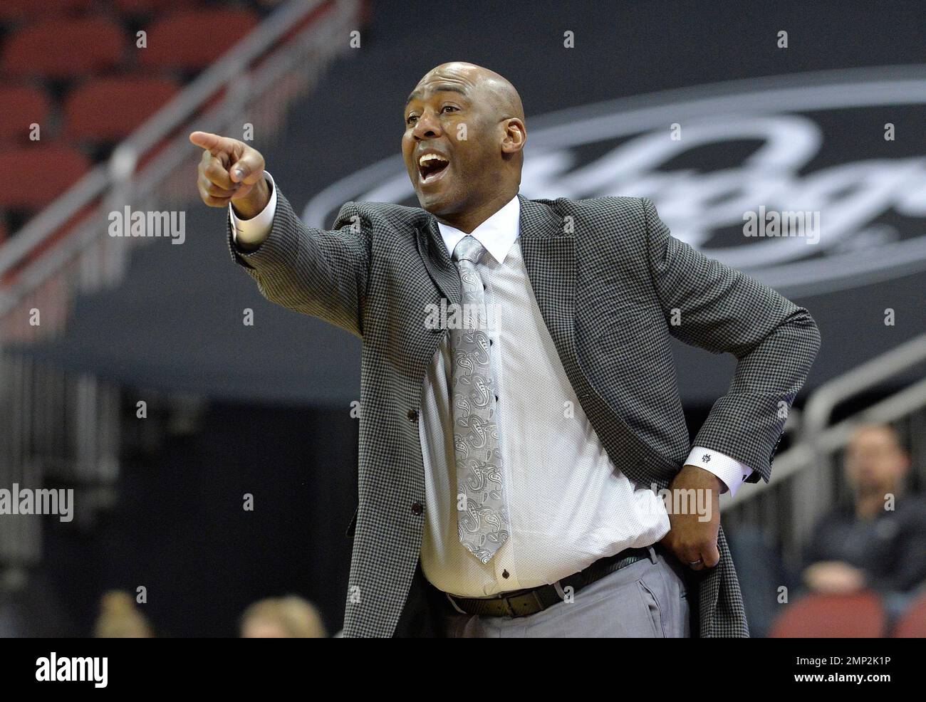 Wake Forest head coach Danny Manning shouts instructions to his team ...