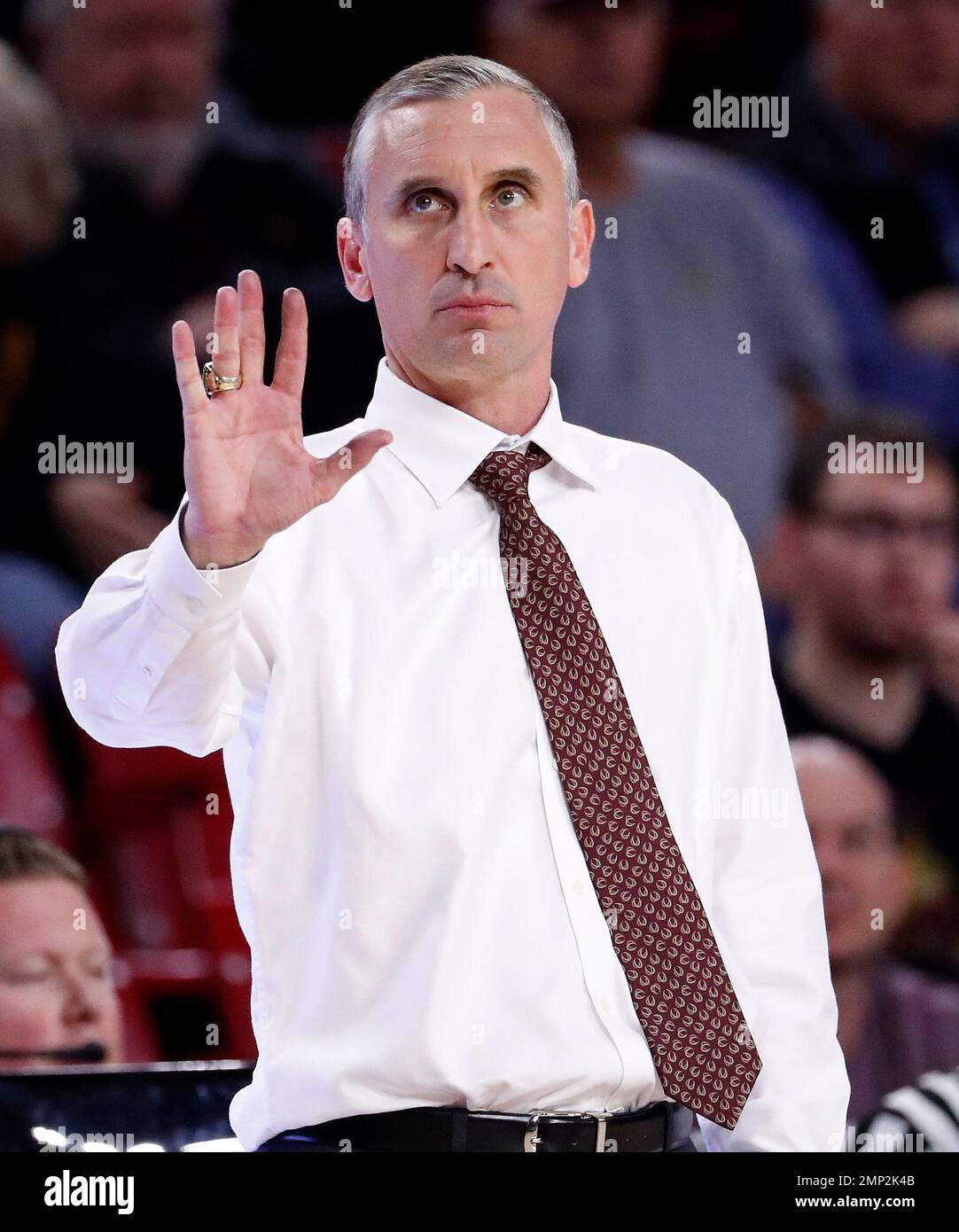 Arizona State head coach Bobby Hurley motions to his team during the ...