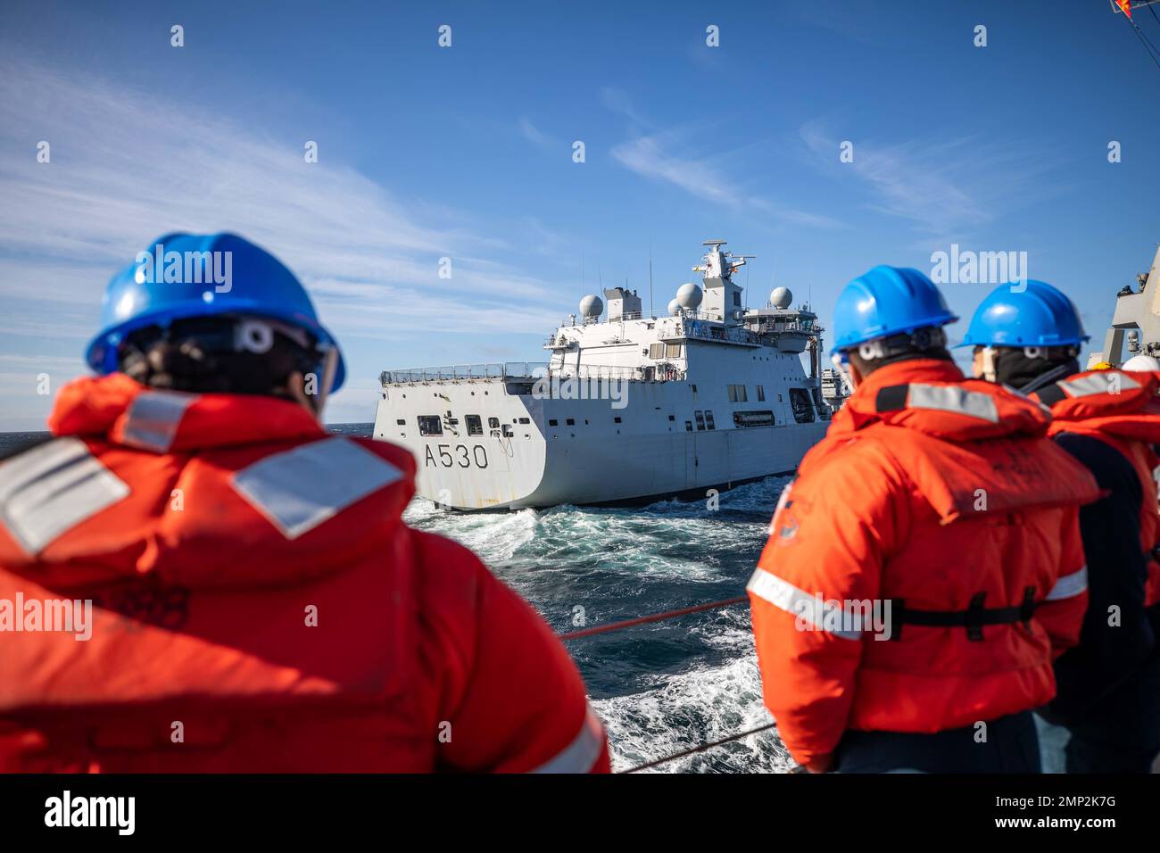 NORTH SEA (Oct. 8, 2022) Sailors, assigned to the Arleigh Burke-class ...
