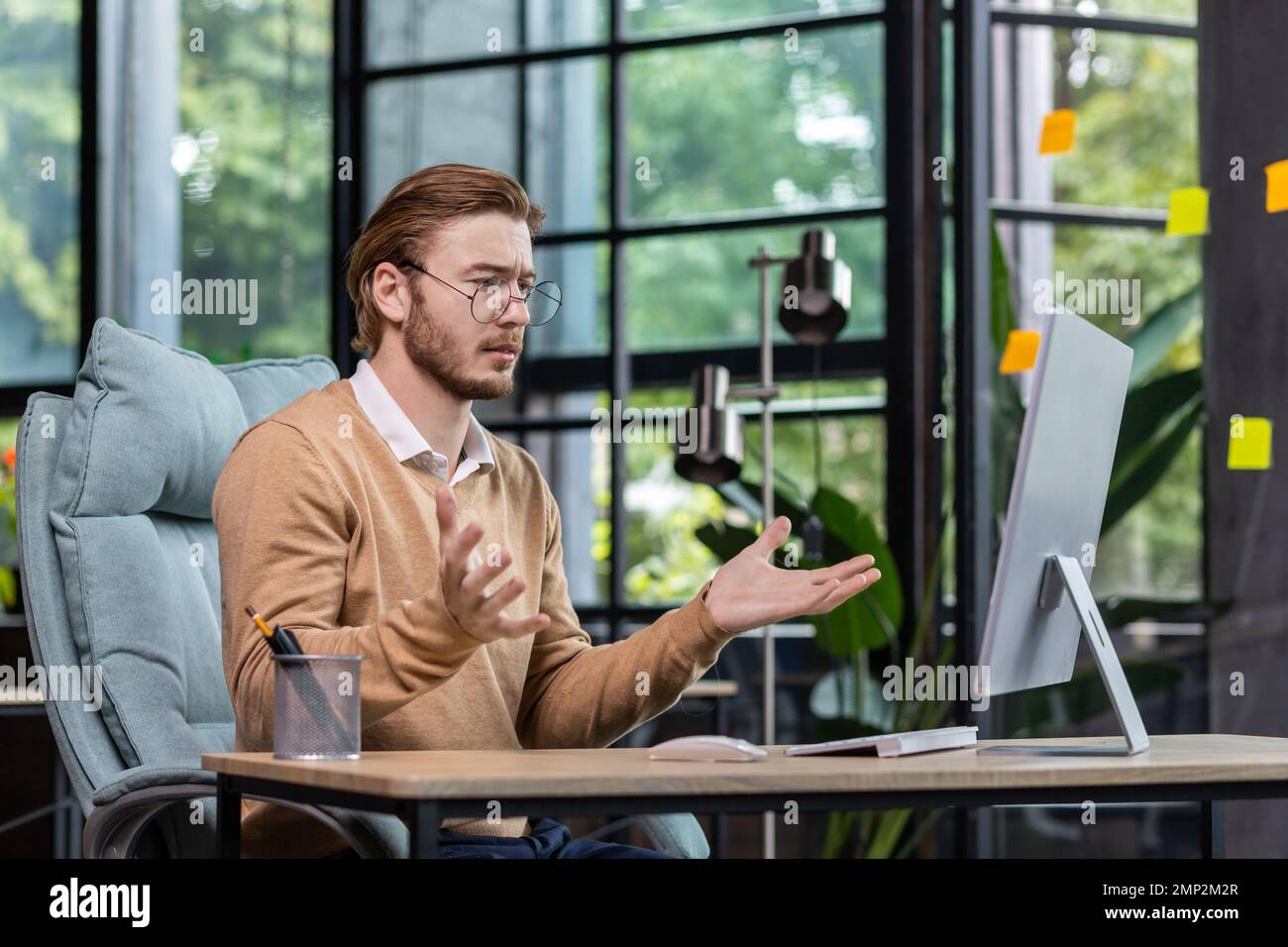 Annoyed person typing computer hi-res stock photography and images - Alamy