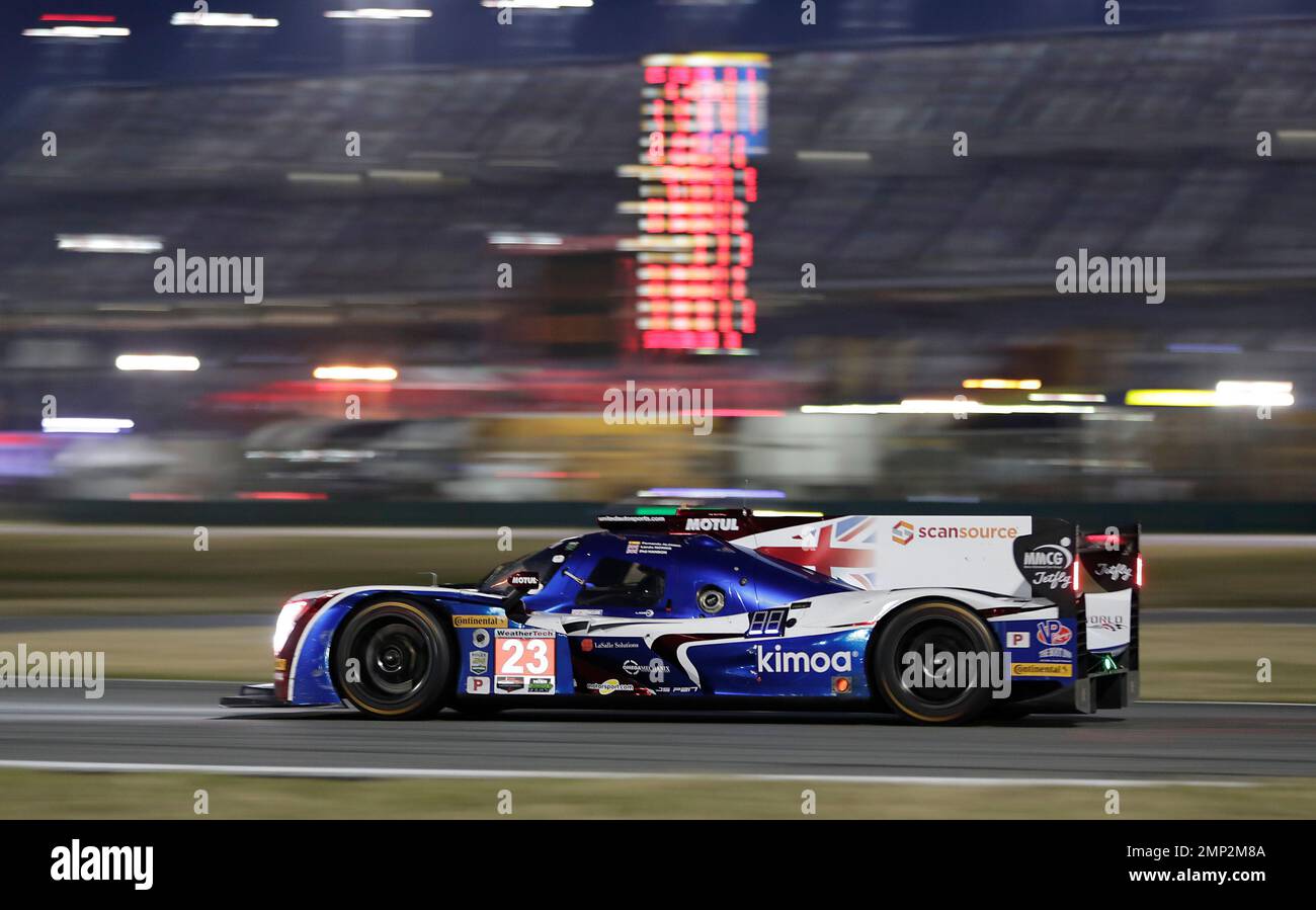 Phil Hanson, of Britain, drives his Ligier LMP2 through a turn during ...