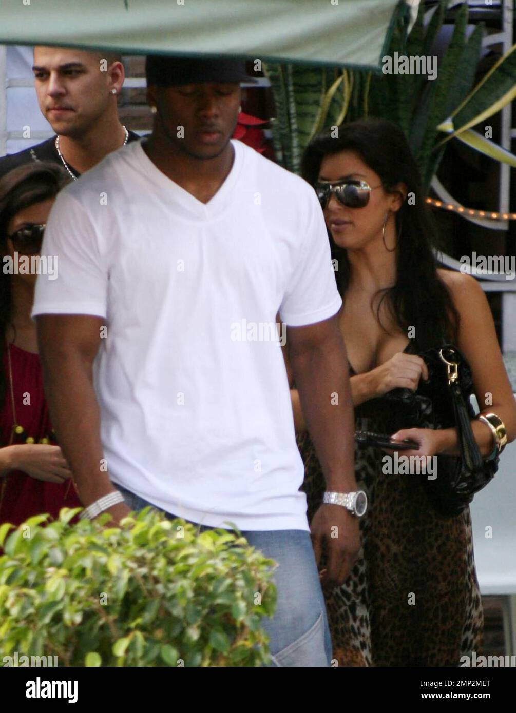 Kim Kardashian And Reggie Bush Beach