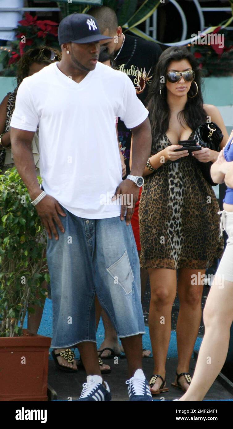 Reggie Bush Kim Kardashian Beach