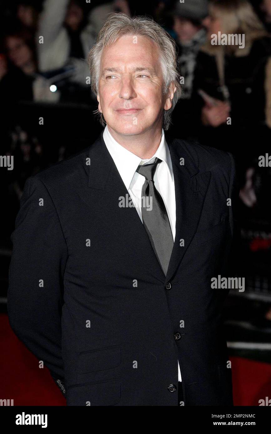 Alan Rickman attends the European premiere of Tim Burtons "Sweeney Todd ...
