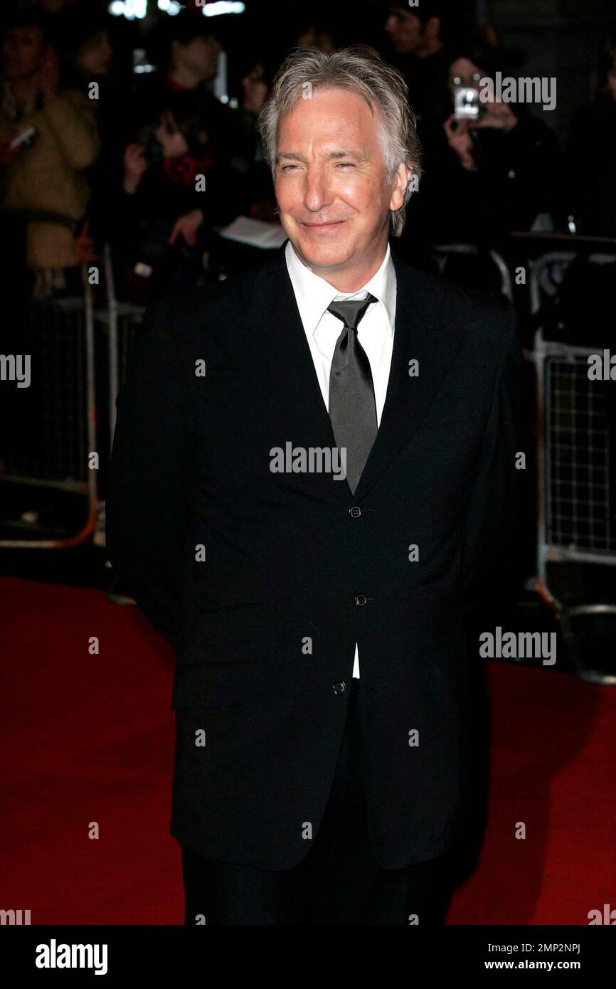 Alan Rickman attends the European premiere of Tim Burtons "Sweeney Todd ...