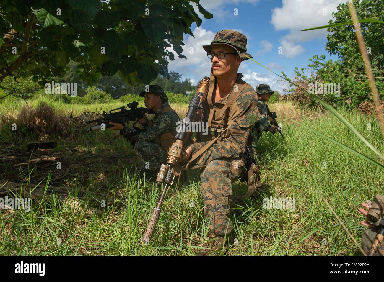 U.S. Marines with 1st Battalion, 2d Marines, and Philippine Marines with Marine Battalion ...