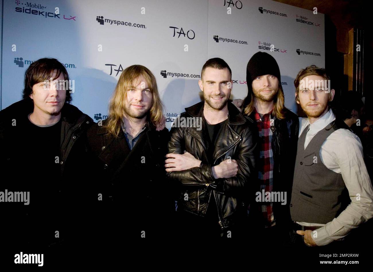 Maroon 5 on the red carpet at MySpace Nights at TAO Park City, "two ...