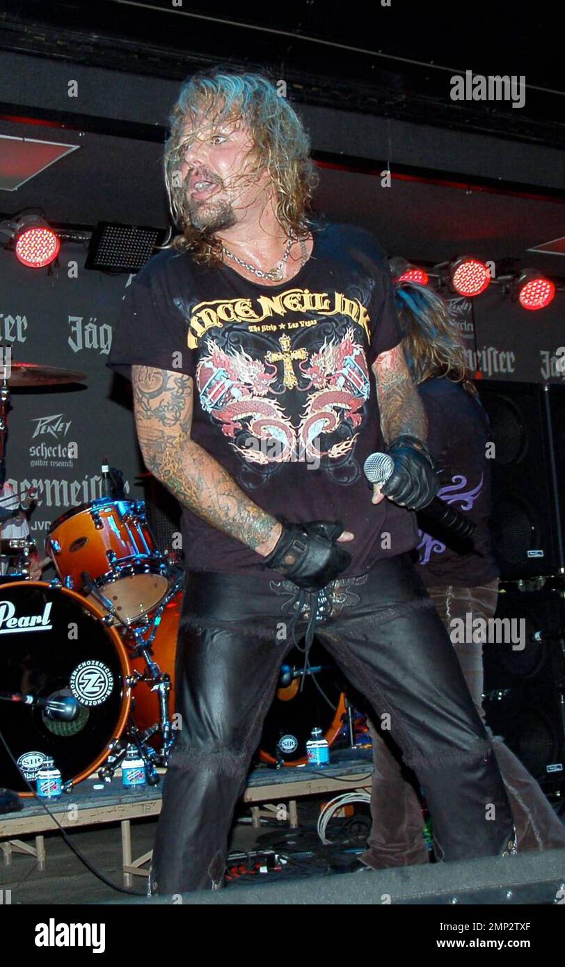 Vince Neil performs at the grand opening of the first Dr. Feelgood's ...
