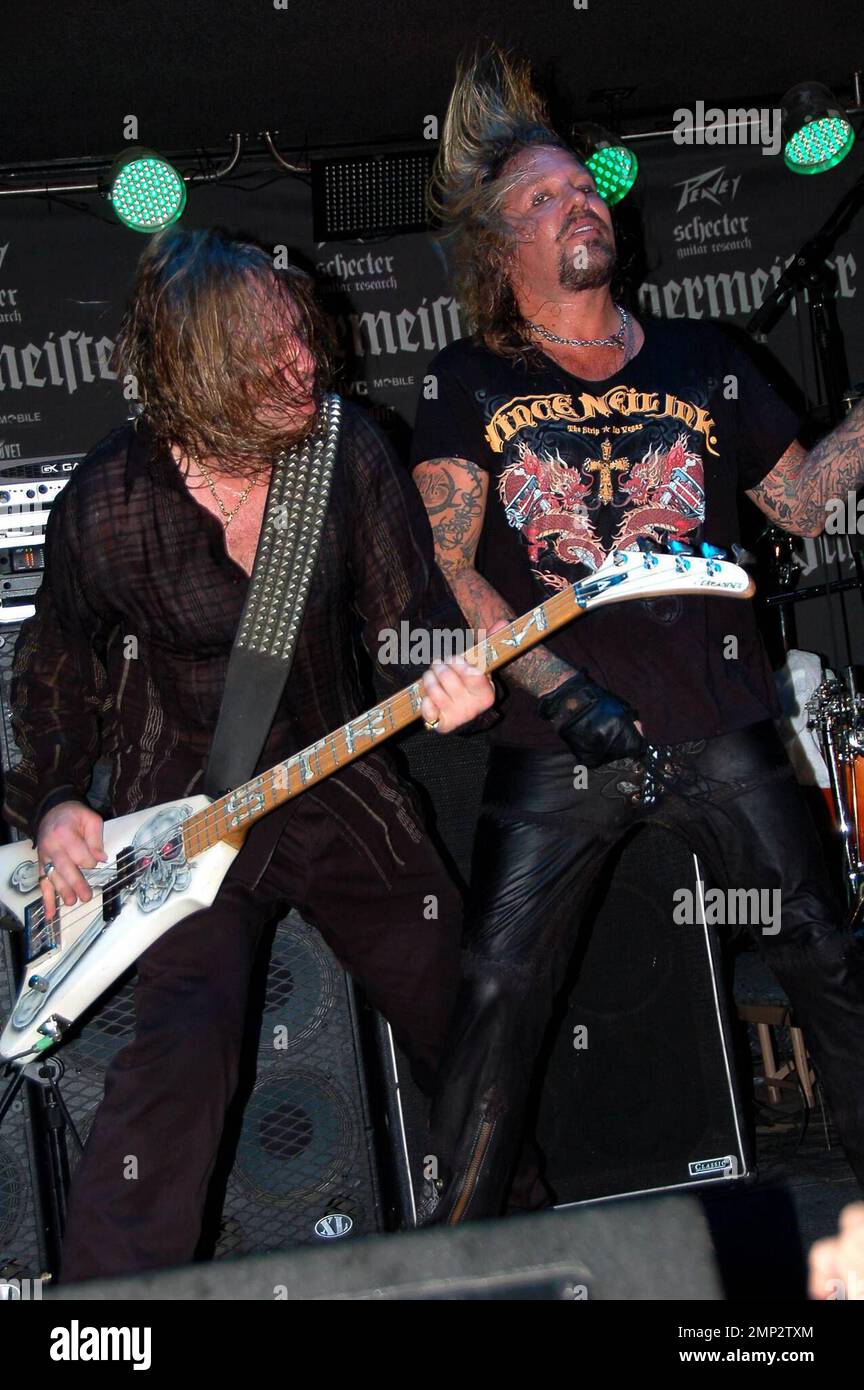 Vince Neil performs at the grand opening of the first Dr. Feelgood's ...