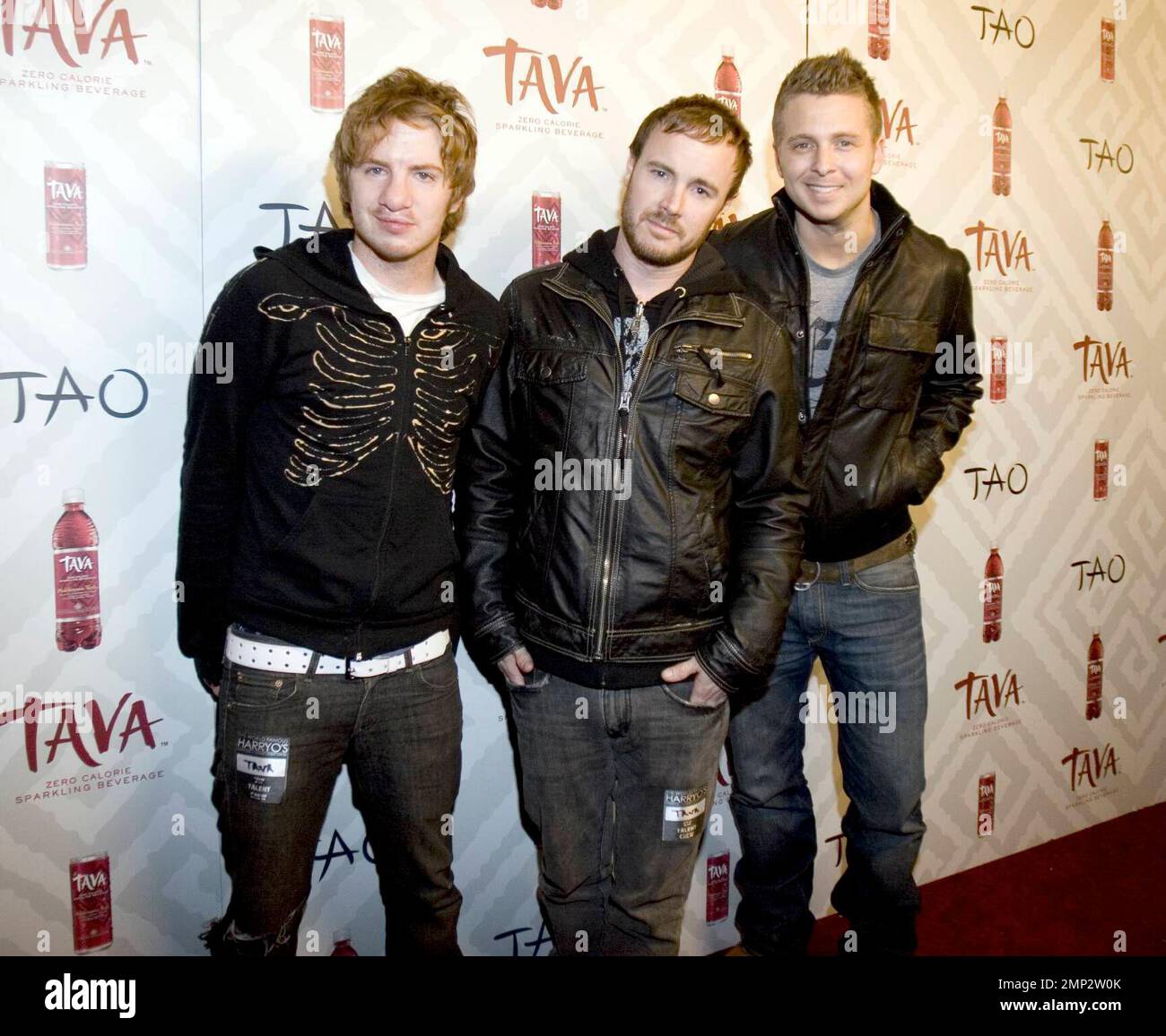 The band One Republic on the red carpet at the Tava Sparkling Beverage ...
