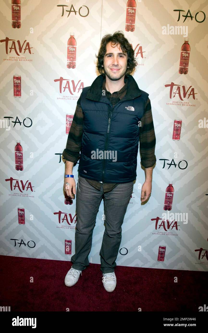 Josh Groban on the red carpet at the Tava Sparkling Beverage launch at ...