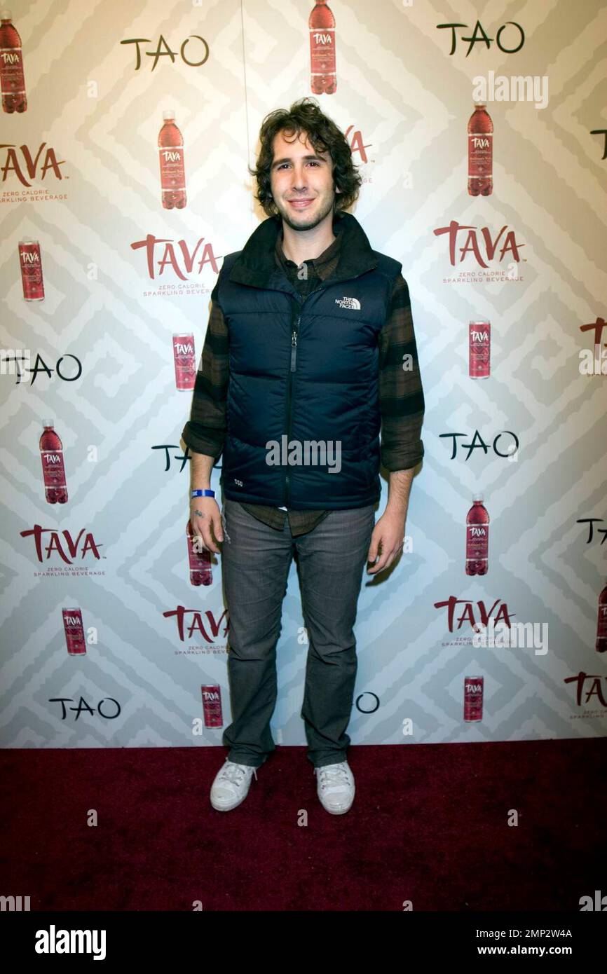 Josh Groban on the red carpet at the Tava Sparkling Beverage launch at ...