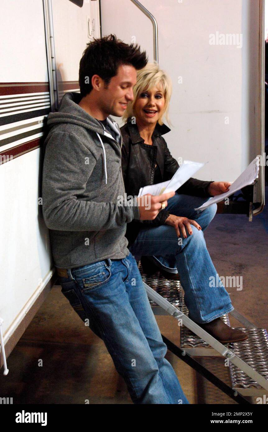 Exclusive!! Olivia Newton-John and Jason Dottley read lines together on ...