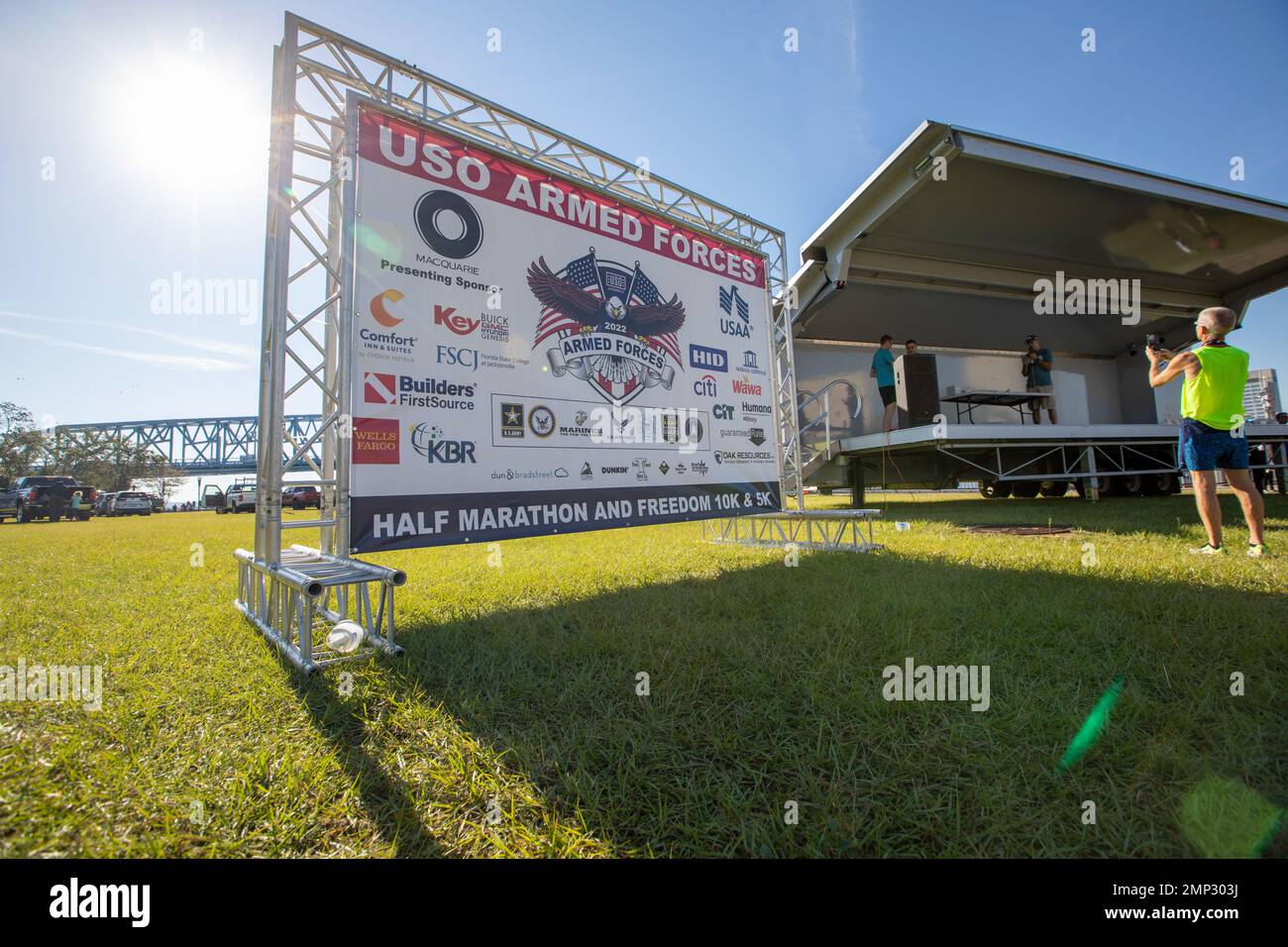 A race participant receives a medal after completing the 19th Annual ...